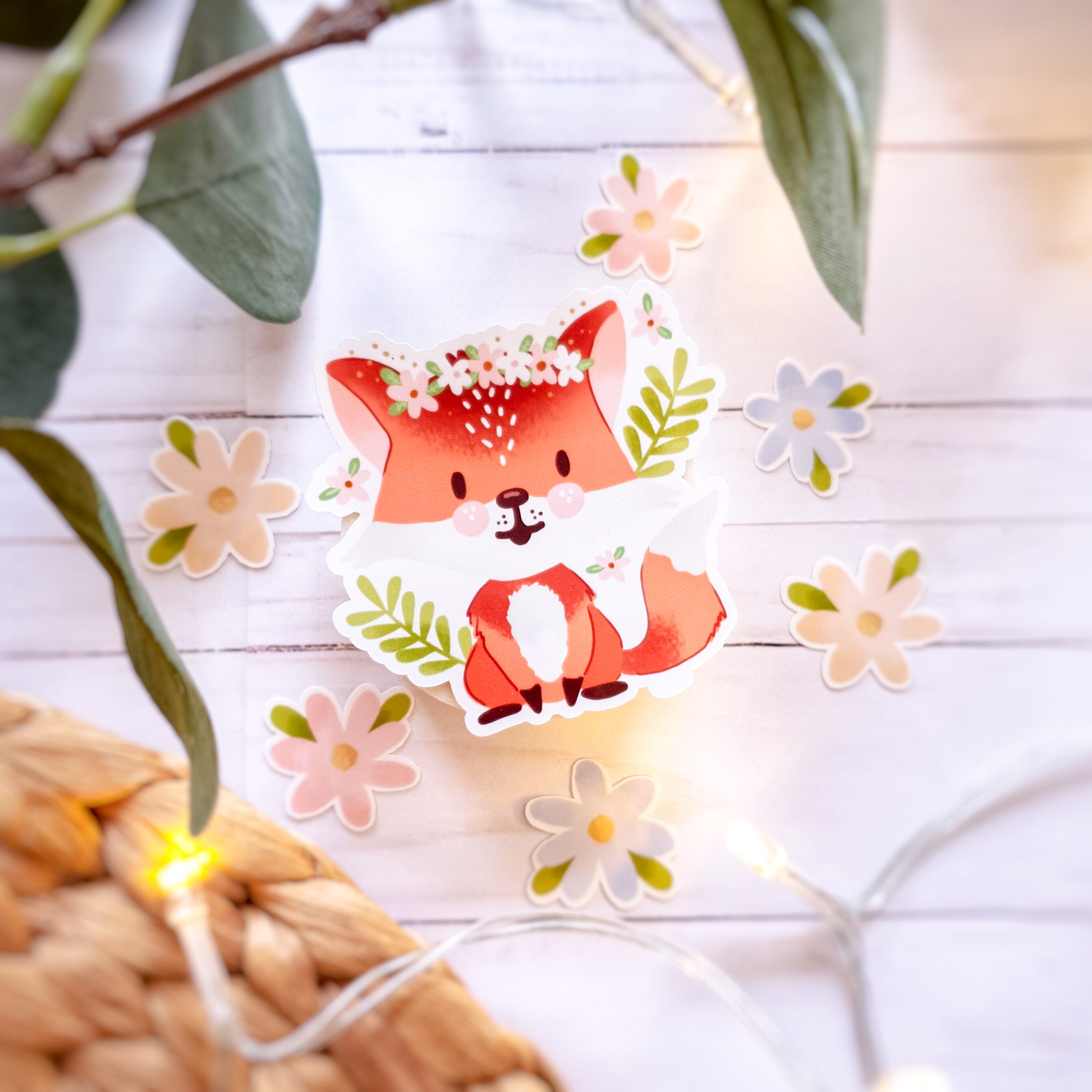 Foxy Flower Power Vinyl Sticker Pack Matte Sticker Pack - Etsy