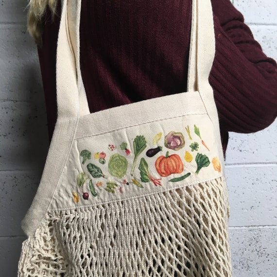 SAC FILET Fruit and Vegetable Pattern | Etsy