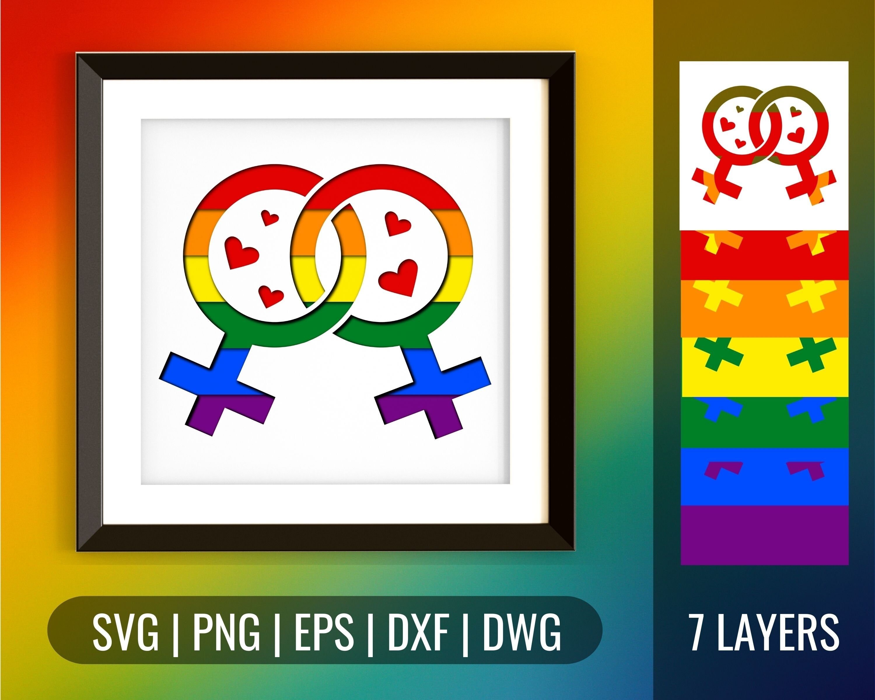 Pride Shadow Box Layered SVG Cut Files Instant Download - Etsy