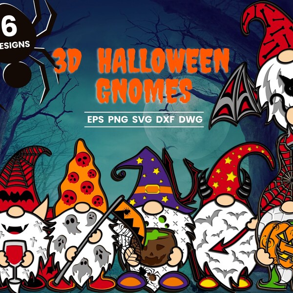 Halloween Gnome Svg - Etsy