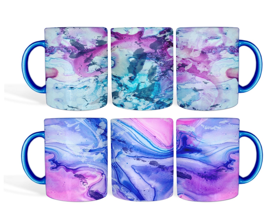Blue Mug Sublimation Seamless Pattern 11oz Mug Sublimation - Etsy