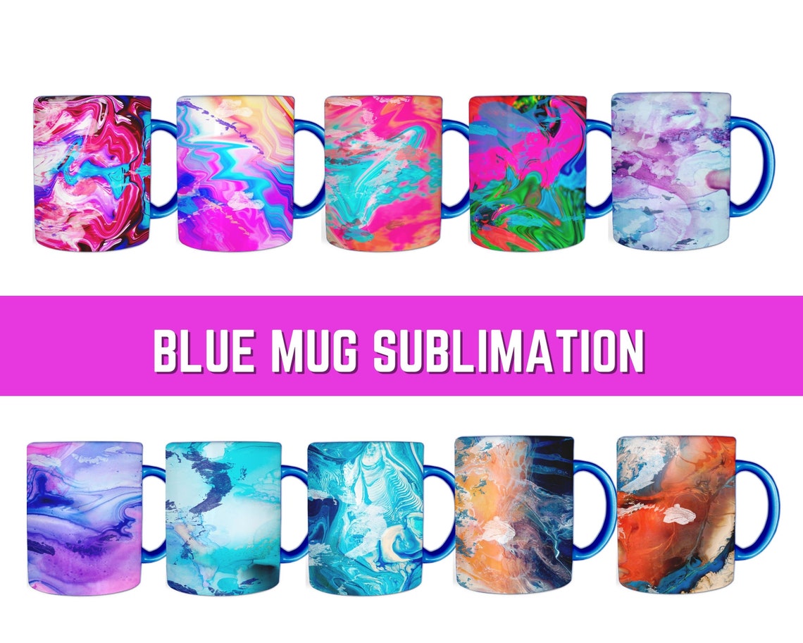 Blue Mug Sublimation Seamless Pattern 11oz Mug Sublimation - Etsy