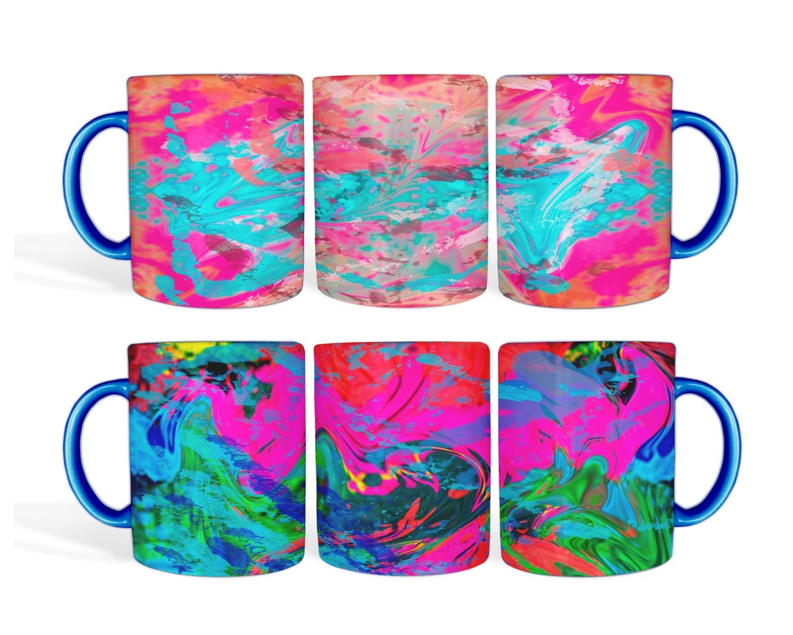 Blue Mug Sublimation Seamless Pattern 11oz Mug Sublimation - Etsy