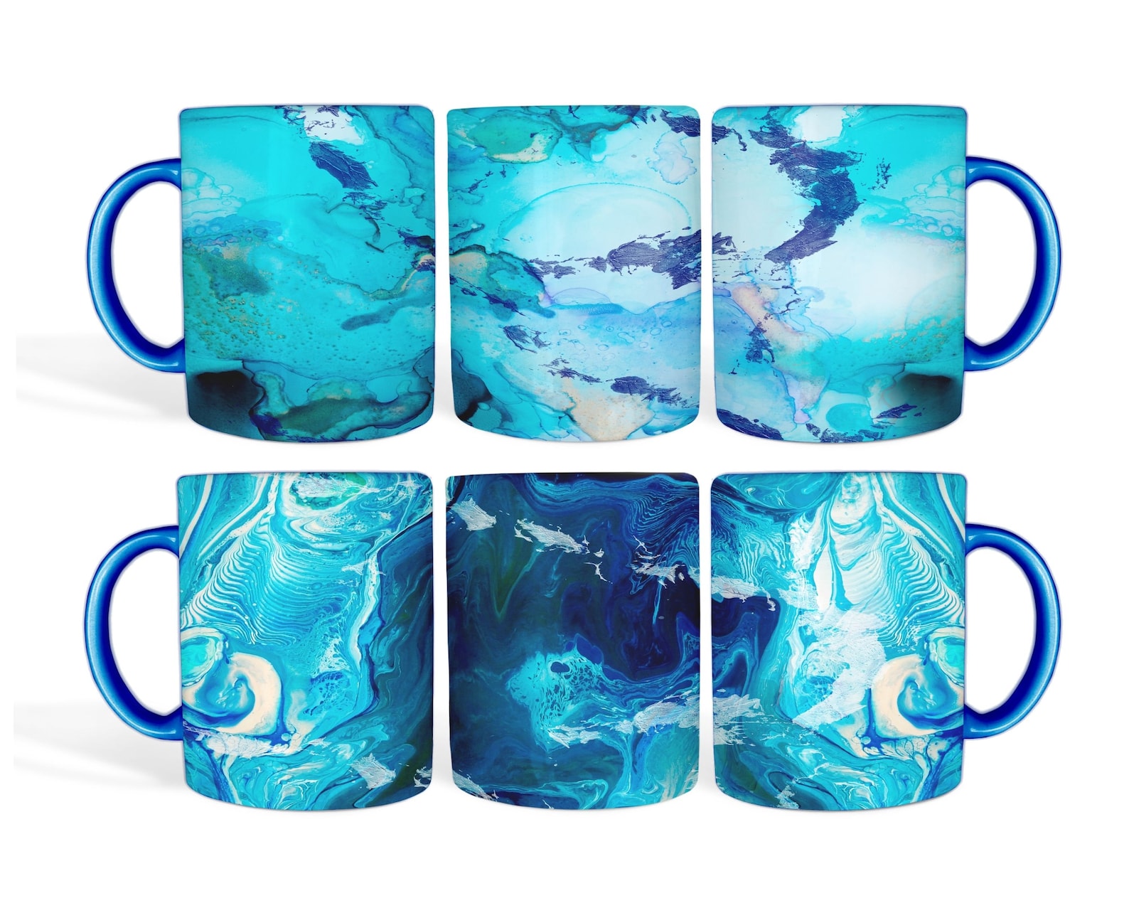 Blue Mug Sublimation Seamless Pattern 11oz Mug Sublimation - Etsy