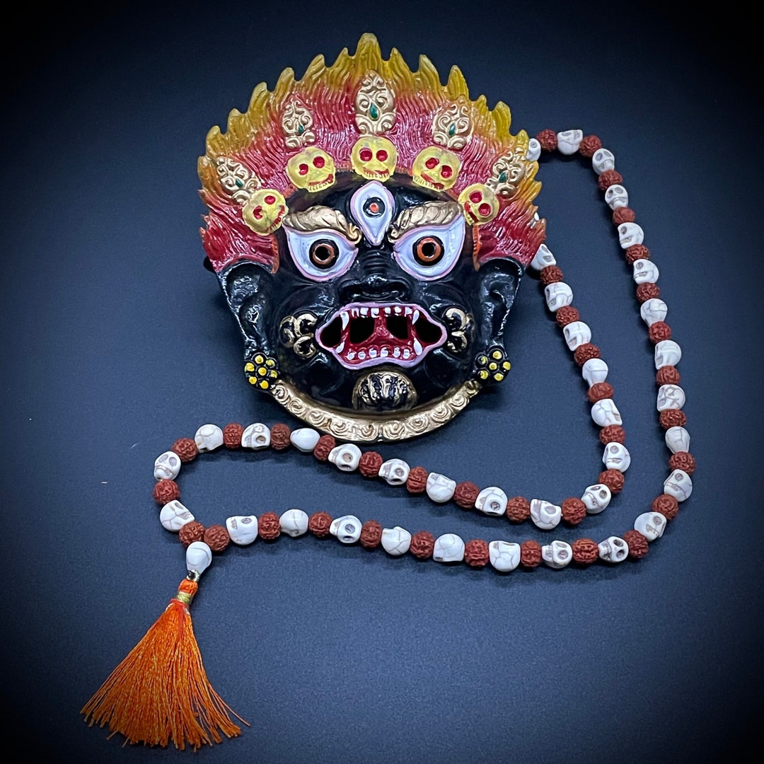 Tibetan Mala, KALI Mala/skull Mala/mala With Skull/skull Necklace ...