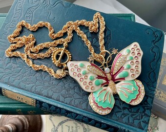 Butterfly Ooak Necklace - Etsy