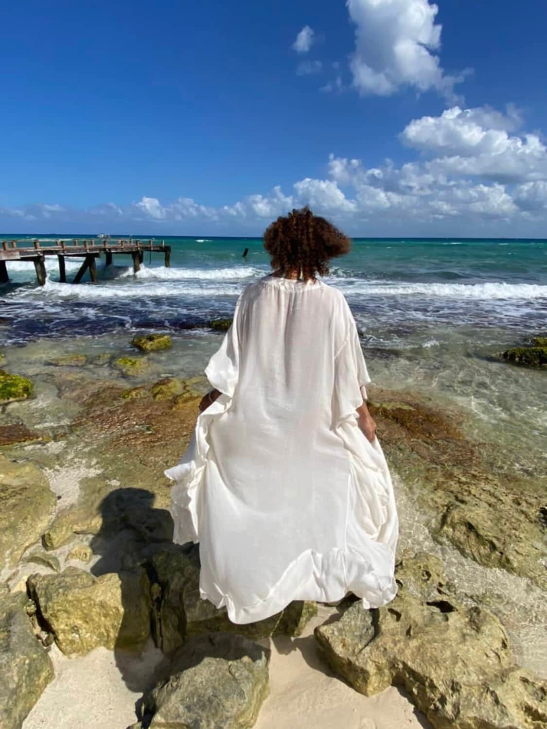 TRANSPARENT COVER UP / Pool Cover up Made of Gauze / Resort Wear for ...