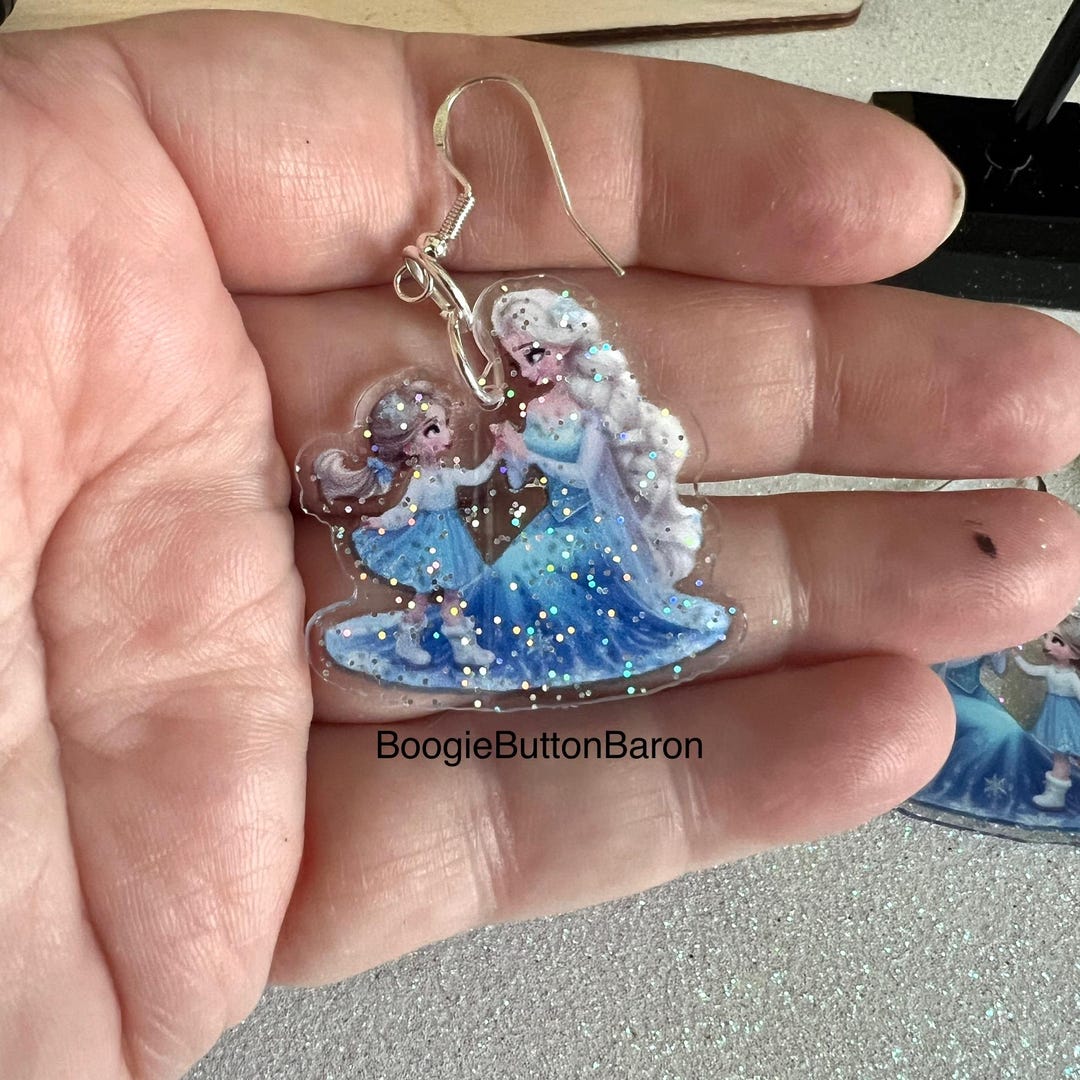 Mama Elsa and Daughter Earrings Elsa Earrings Elsa as a Mom Frozen 2 ...