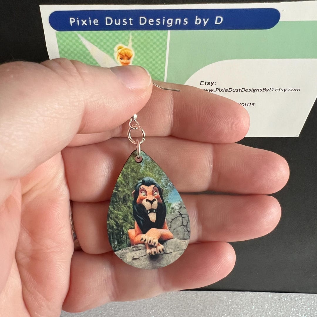 Lion King Scar Art of Animation Statue Earrings | Rare Character ...