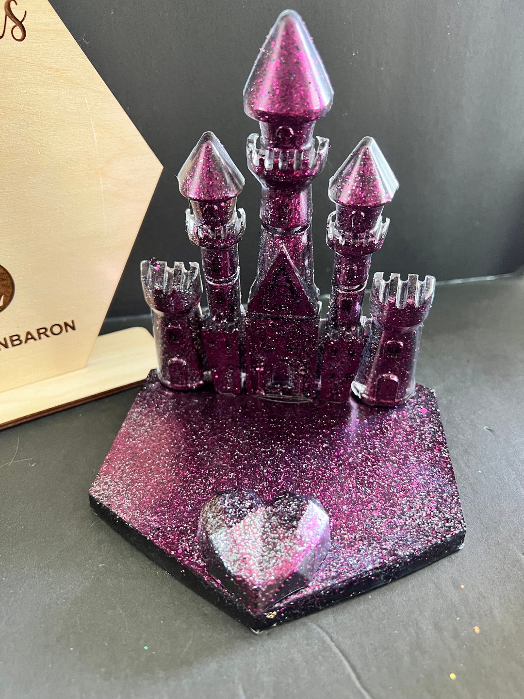 Resin Disney Castle Phone Holder Phone Device Frame Display Home Decor ...