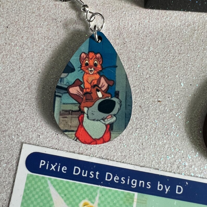 Rare Disney Characters: Oliver & Company Dog Friends Earrings Sterling ...