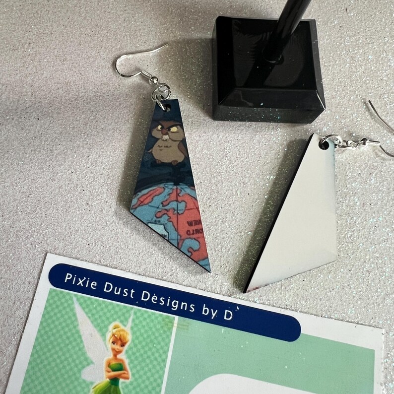 Archimedes Owl Earrings: the Sword in the Stone Sterling Silver - Etsy