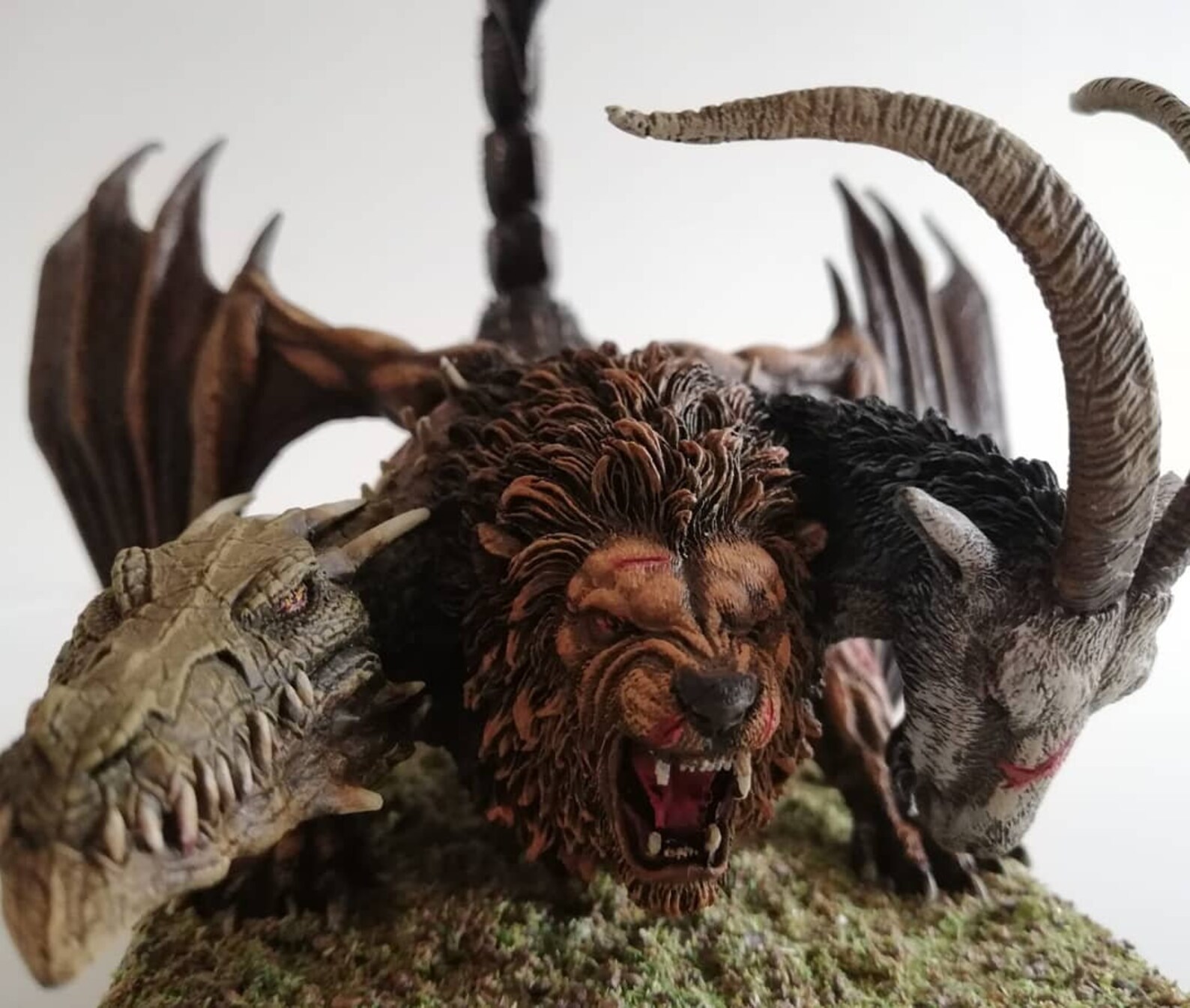 Dragon fantasy miniature painted resin miniature: chimera | Etsy