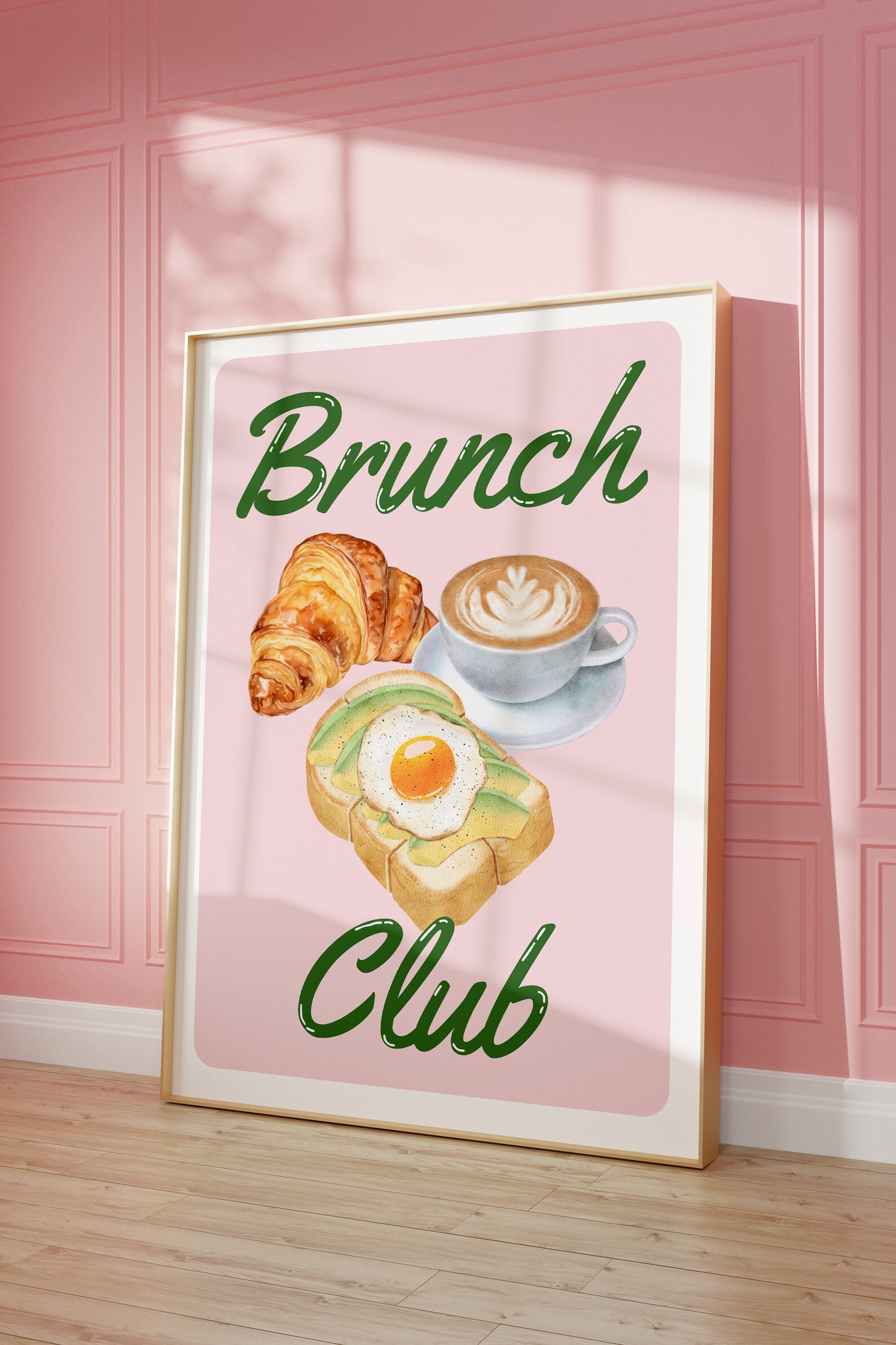Brunch Club Print, A3 A4, & A5, Art Print, Tiktok, Type Poster Graphic ...