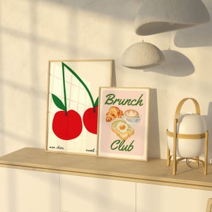Brunch Club Print, A3 A4, & A5, Art Print, Tiktok, Type Poster Graphic ...