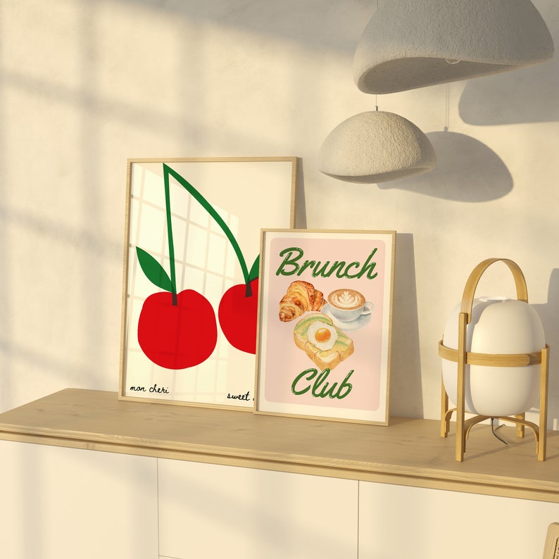 Brunch Club Print, A3 A4, & A5, Art Print, Tiktok, Type Poster Graphic ...