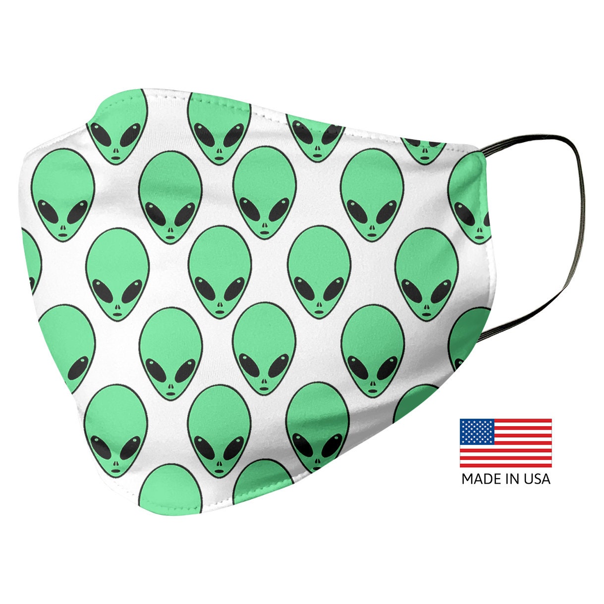Alien Face Mask Alien Mask Alien Print Adult Face Mask Made in | Etsy