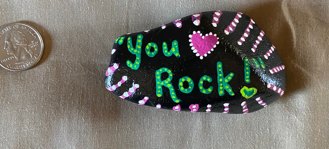 You Rock Hand-painted Rock - Etsy