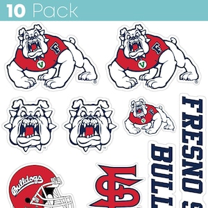 Fresno State Bulldogs 10 Pack Sticker - officially Licensed Decals - Etsy