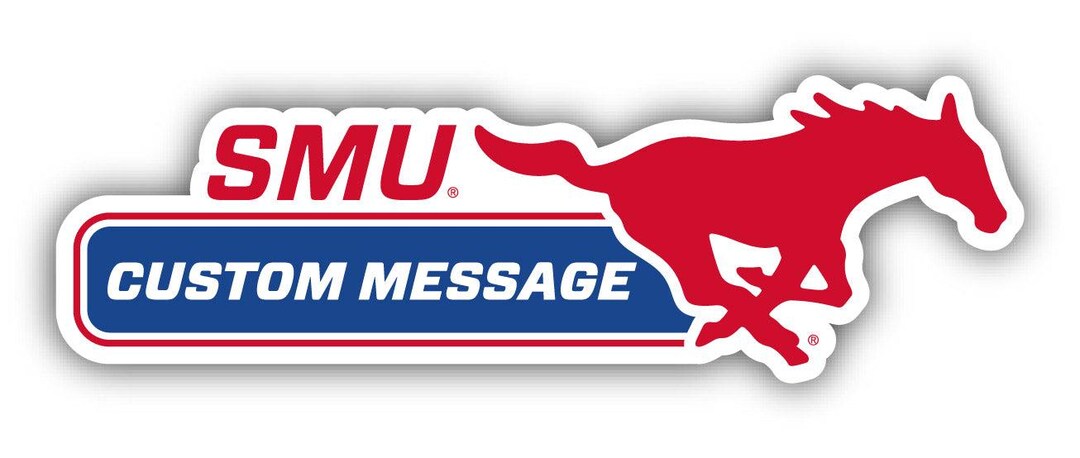 Southern Methodist University 4-inch Wide Customizable Vinyl Decal ...