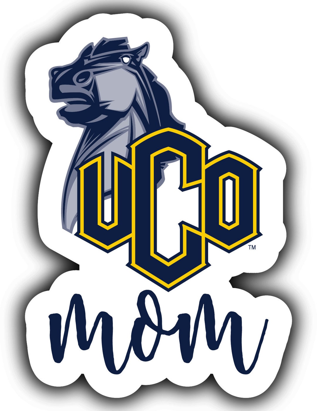 University of Central Oklahoma Bronchos 4-inch Proud Mom Die Cut Decal ...