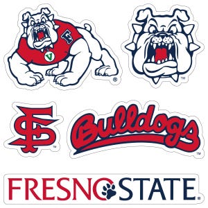 Fresno State Bulldogs Officially Licensed College Sticker Multipack ...