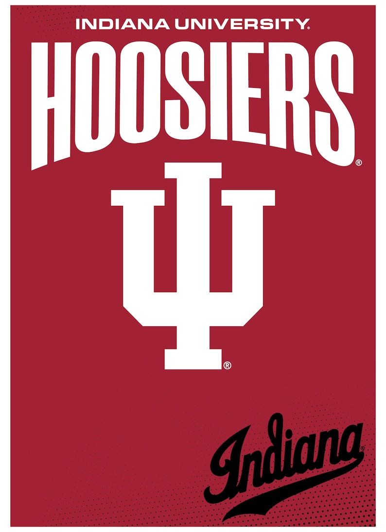Indiana Hoosiers Officially Licensed College Poster – Gradient or ...