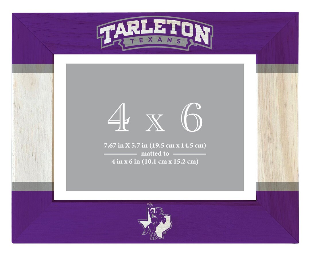 Tarleton State University Wooden Photo Frame Matted to 4 X 6 Inch ...