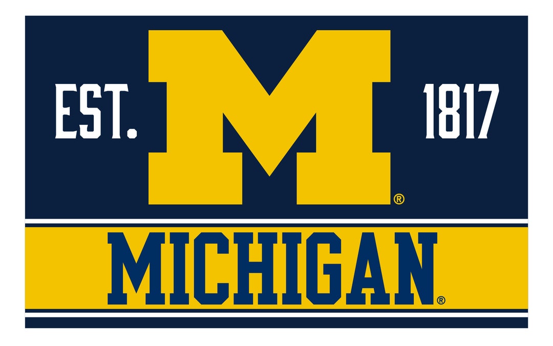 R and R Imports Michigan Wolverines Wood Sign With Frame - Etsy