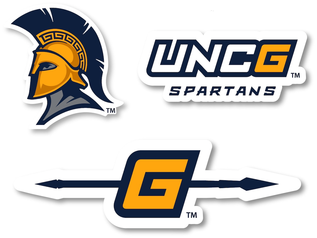 North Carolina Greensboro Spartans Vinyl Decal Sticker 3 Pack 4-inch ...