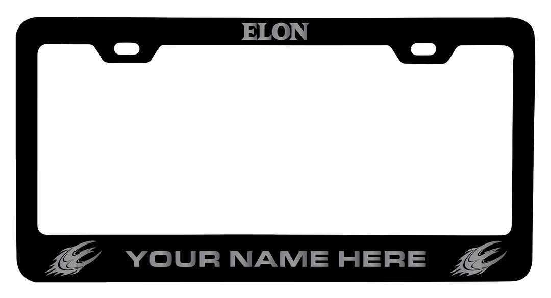 Elon University Engraved Metal License Plate Frame - Customizable - Etsy