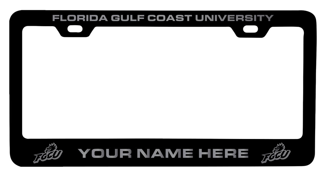 Florida Gulf Coast Eagles Engraved Metal License Plate Frame ...