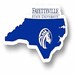 R and R Imports Fayetteville State University 4 Inch State Shape Vinyl ...