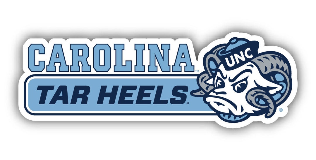 UNC Tar Heels 4 Inch Wide Colorful Vinyl Decal Sticker - Etsy