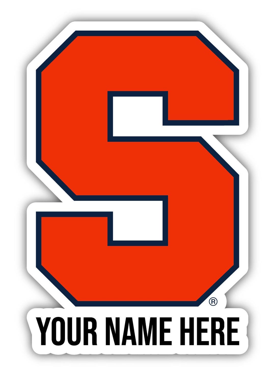Syracuse Orange Customizable Vinyl Sticker - Multiple Sizes Available ...