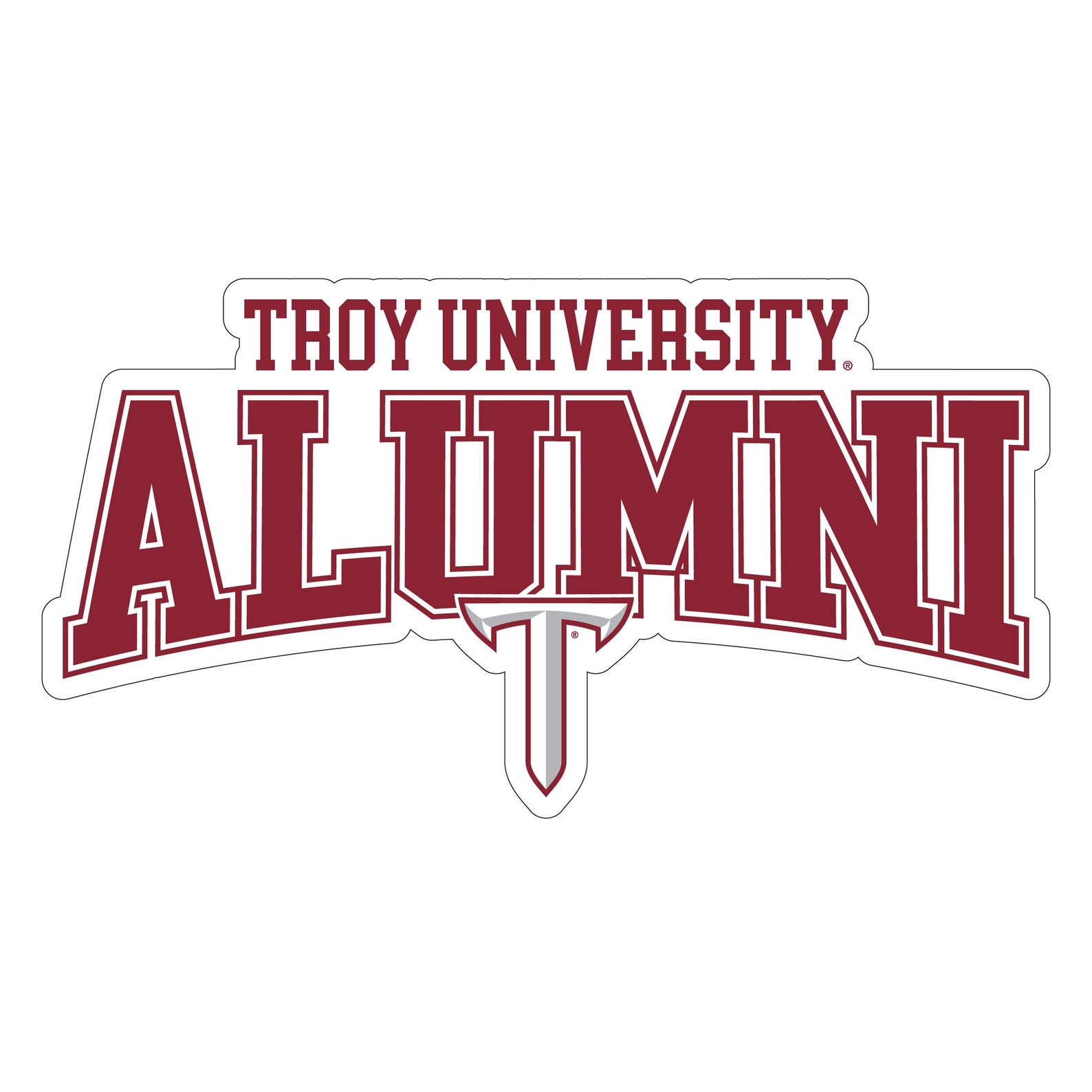 Troy University Laser Cut Alumni Vinyl Sticker/magnet - Officially ...