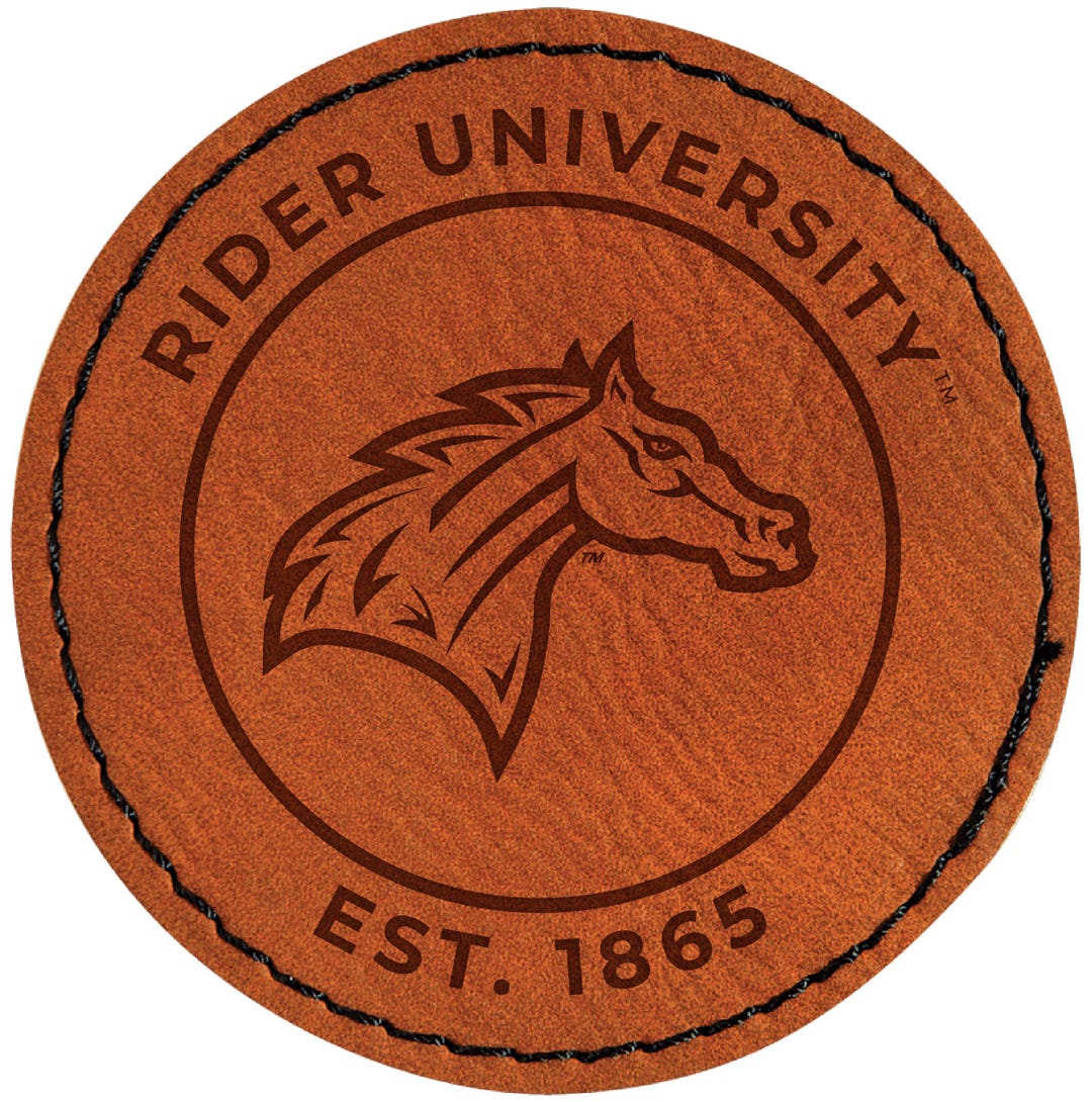 Rider University Broncs Offic. Licensed Leatherette Patch - Iron-on ...