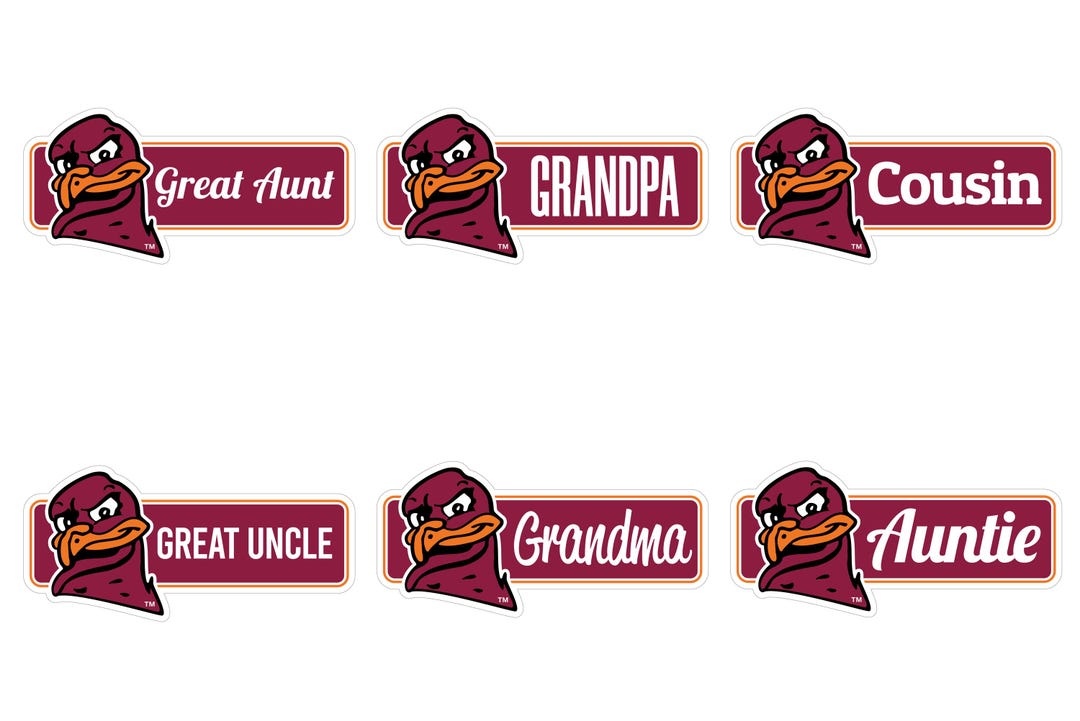Virginia Tech Hokies Mascot Proud Family Die Cut Decal Officially ...