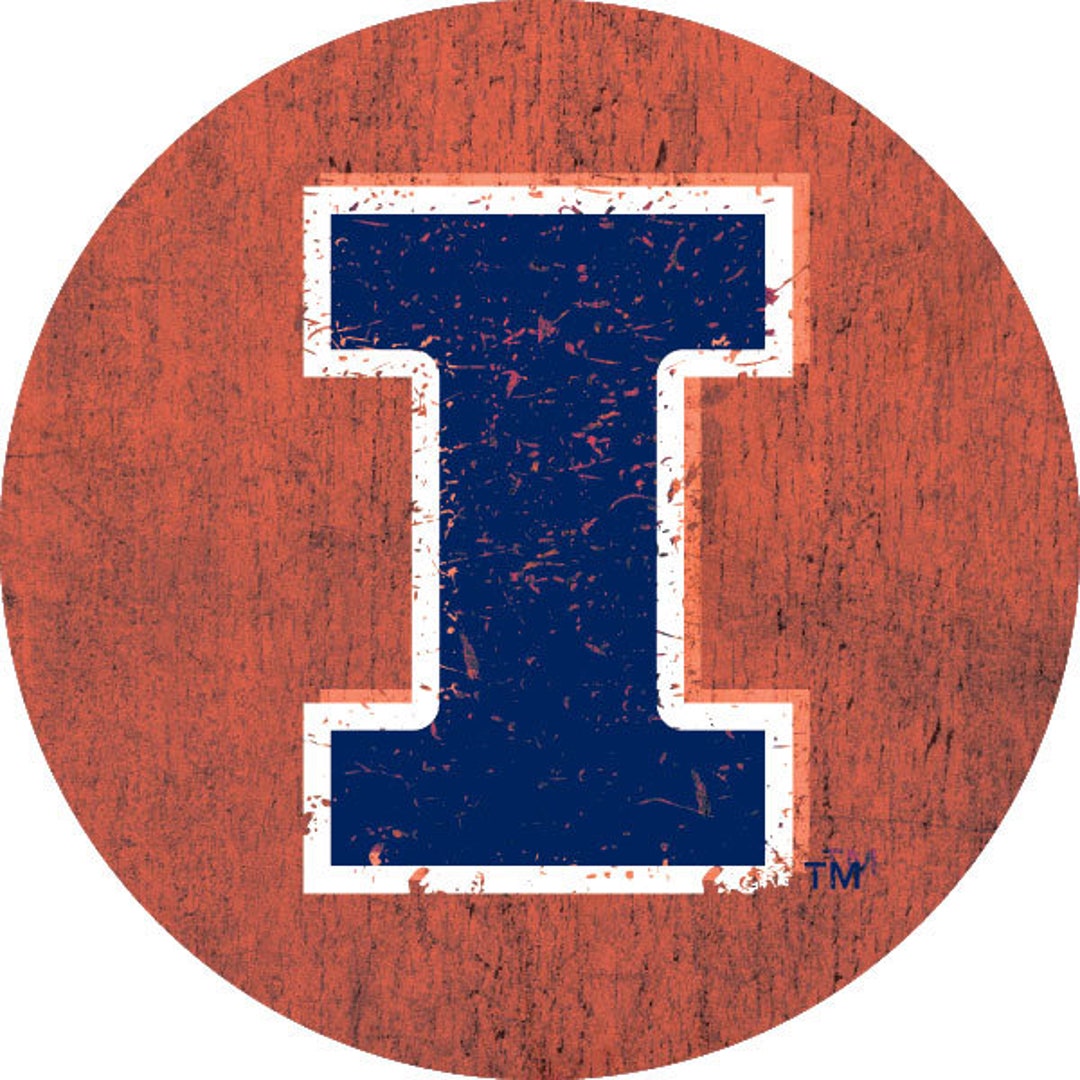 Illinois Fighting Illini NCAA Collegiate 4 Inch Round Decal Sticker - Etsy