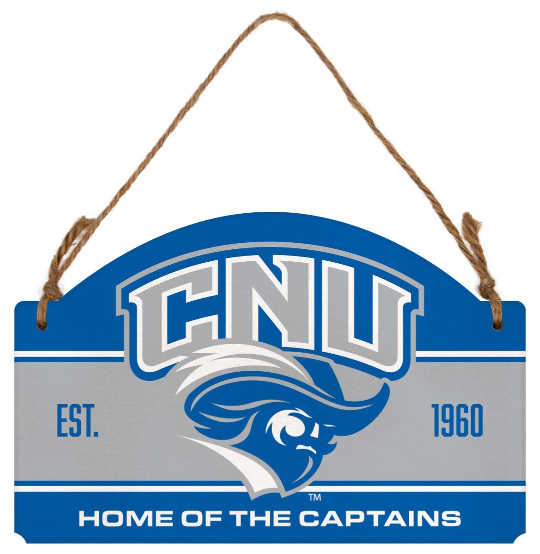 Christopher Newport Captains Flat Wood Sign With Hanging String ...