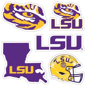 Lsu tigers Officially Licensed College Sticker Multipack - School ...