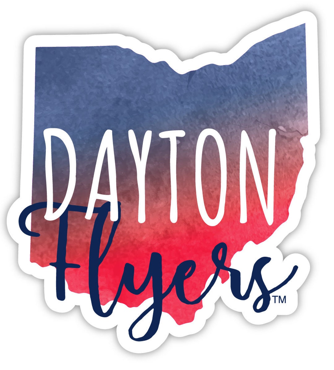 Dayton Flyers Vinyl Sticker - Watercolor State Design - Etsy
