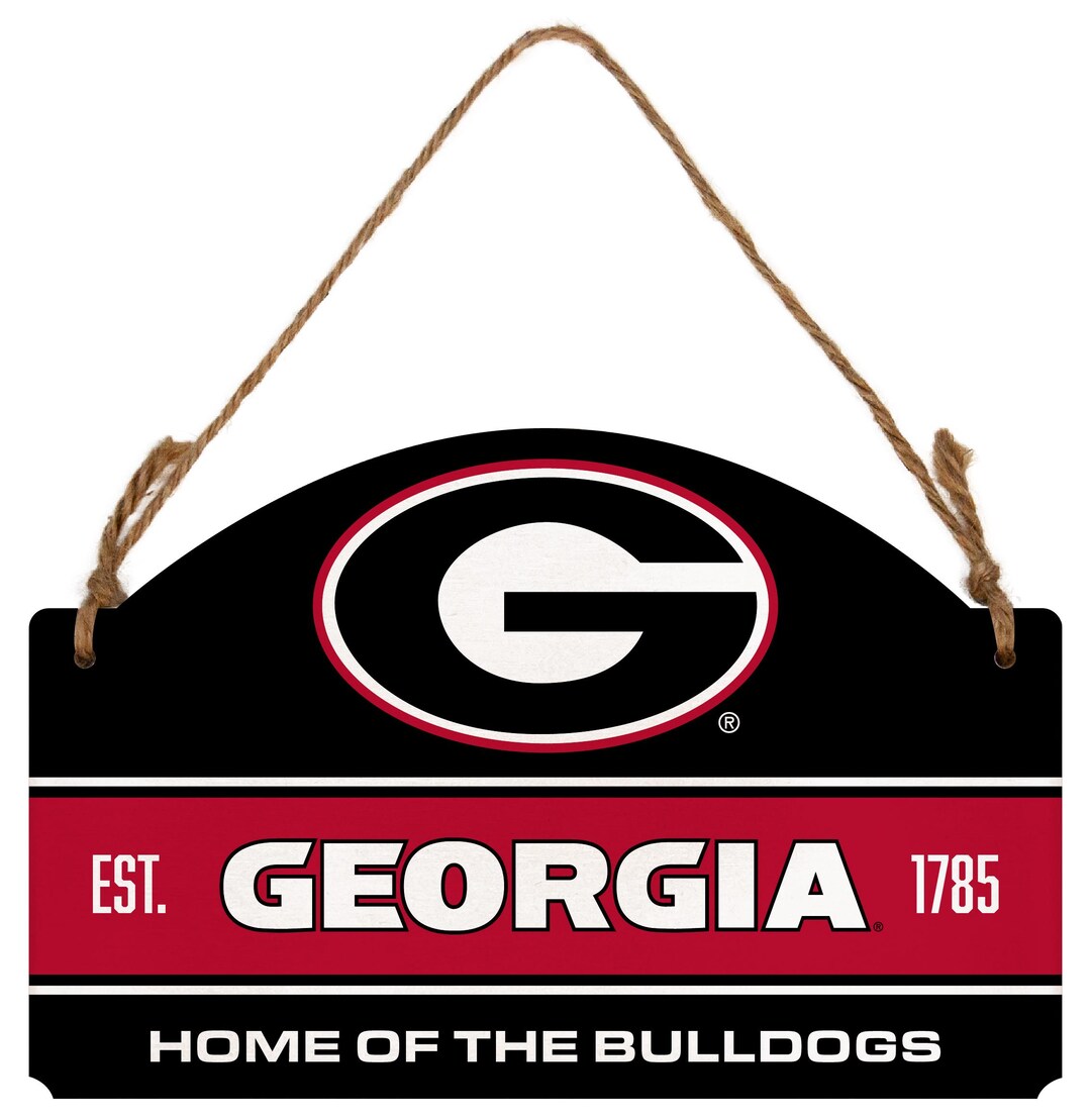 Georgia Bulldogs Flat Wood Sign With Hanging String - Officially ...
