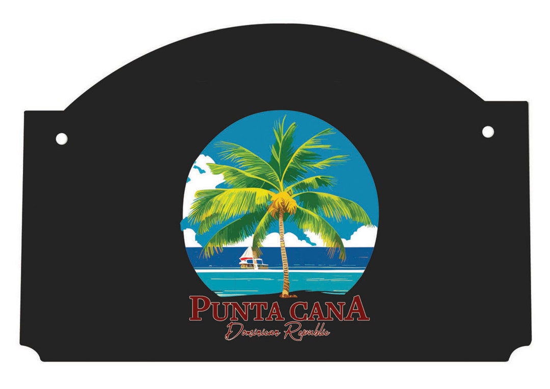 Punta Cana Dominican Republic Souvenir Wood Sign Flat With String PALM ...