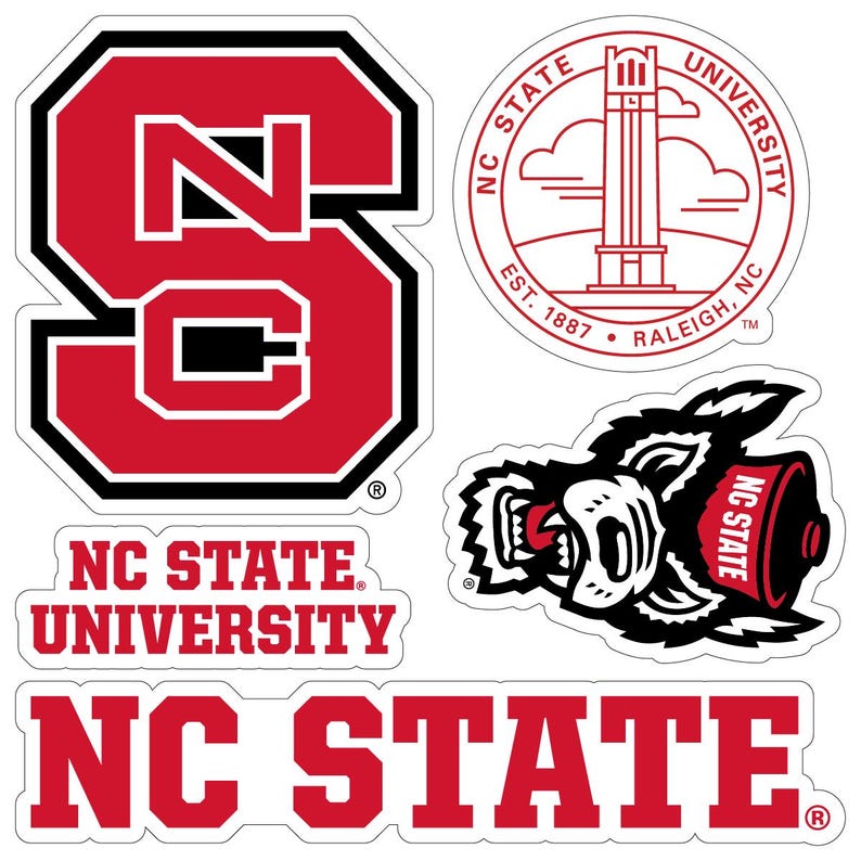 NC State Wolfpack Officially Licensed College Sticker Multipack ...
