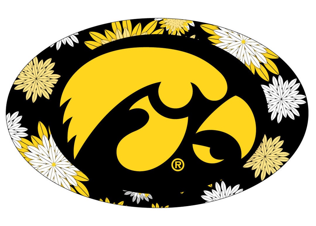 Iowa Hawkeyes Pattern Oval Magnet - Etsy