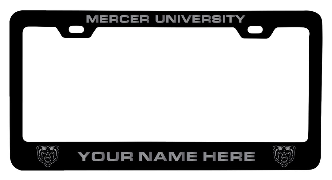 Mercer University Engraved Metal License Plate Frame Customizable ...