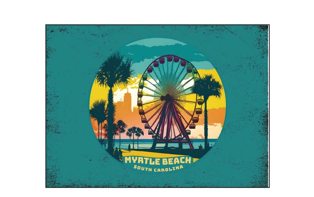 Myrtle Beach South Carolina Souvenir Wood Sign With Frame 5x7 - Etsy