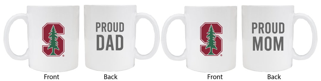 Stanford University Proud Parents Ceramic Coffee Mugs - Mom and Dad Set ...