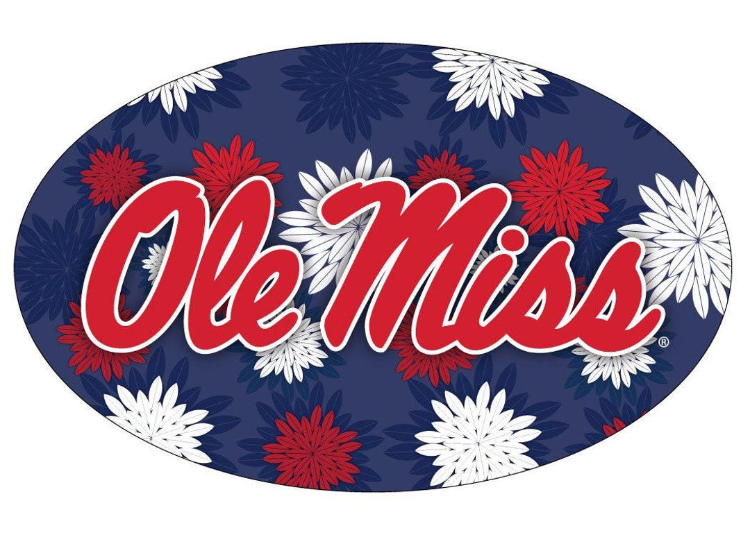Mississippi Rebels "ole Miss" Pattern Oval Magnet - Etsy